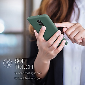 kwmobile Case Compatible with OnePlus 6T Case - TPU Silicone Phone Cover with Soft Finish - Forest Green