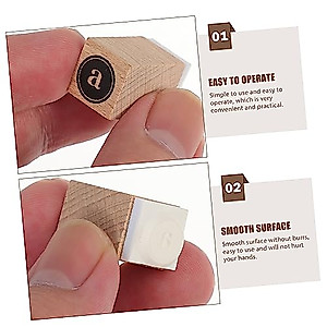 SEWACC 30pcs Alphabet Pocket Stamp Envelope Wax Stamp Embellishment Seal Stamper Diary and Scrapbooking Stamp Letter Stamp Letter Decor Wooden Stamps Wood Alphabet Stamps DIY Craft Stamps