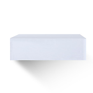 MITREL Small Floating Wood Shelf, 6x6 Inches, Mini Square Shelves for Small Spaces,Rustic Wall Storage for Plants and Photos, 1 pcs（Classic White）