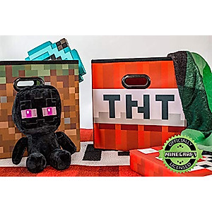 MINECRAFT TNT Block Storage Cube Organizer Storage Cube | TNT Block From Cubbies Storage Cubes | Organization Cubes | 15-Inch Square Bin With Lid