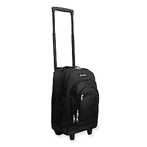 Everest Wheeled Backpack, Black, One Size