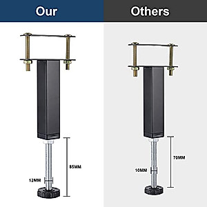 Pearabbit 2Pcs 5.9-8.6 Inch Adjustable Height Center Support Legs for Bed Frame Slat Furniture Feet Replacement, etc.