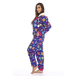 6035-NEW-S Just Love Adult Onesie / Pajamas, Small, Snowflake Owl