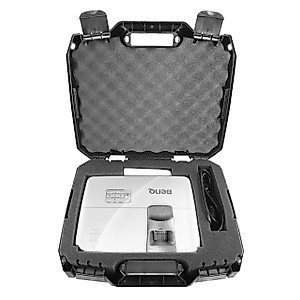 CASEMATIX Hard Shell Projector Travel Case with Customizable Interior Compatible with BenQ MX707 Projectors, MH535FHD, MW535A, HT1070A, MS524AE and More - Includes Case Only