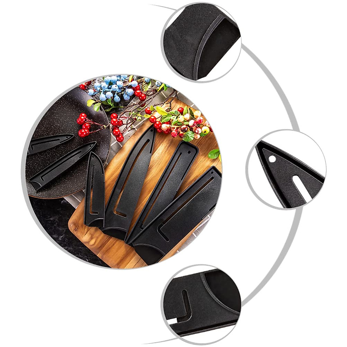 Hemoton 6pcs Scabbard Cutter Cutter Protector Kitchen Gadget Kitchen Utensil Plastic Knives Protectors Plastic Cutter Cover Cutter Protective Cover Cutter Accessories Cutter Sleeve