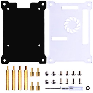 GeeekPi PoE Hat Case for Raspberry Pi 4B and PoE HAT, Acrylic Case for PoE Hat and Raspberry Pi 4B/3B+/3B/2B/B+ (Raspberry Pi and POE HAT NOT Included)