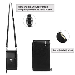 Pearl Angeli Small Crossbody Bags for Women Genuine Leather Shoulder Bag with RFID Credit Card Holders