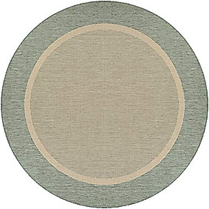 Couristan Styria Texture Area Rug, 7'6" Round, Natural-Green
