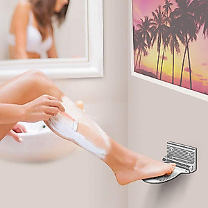 Shower Foot Rest, Shaving & Washing Foot Rest, Heavy Duty Aluminum Alloy Shaving Shelf Fold-Up Shower Foot Rest for Shaving Legs Shower Combo Set (Silvery)