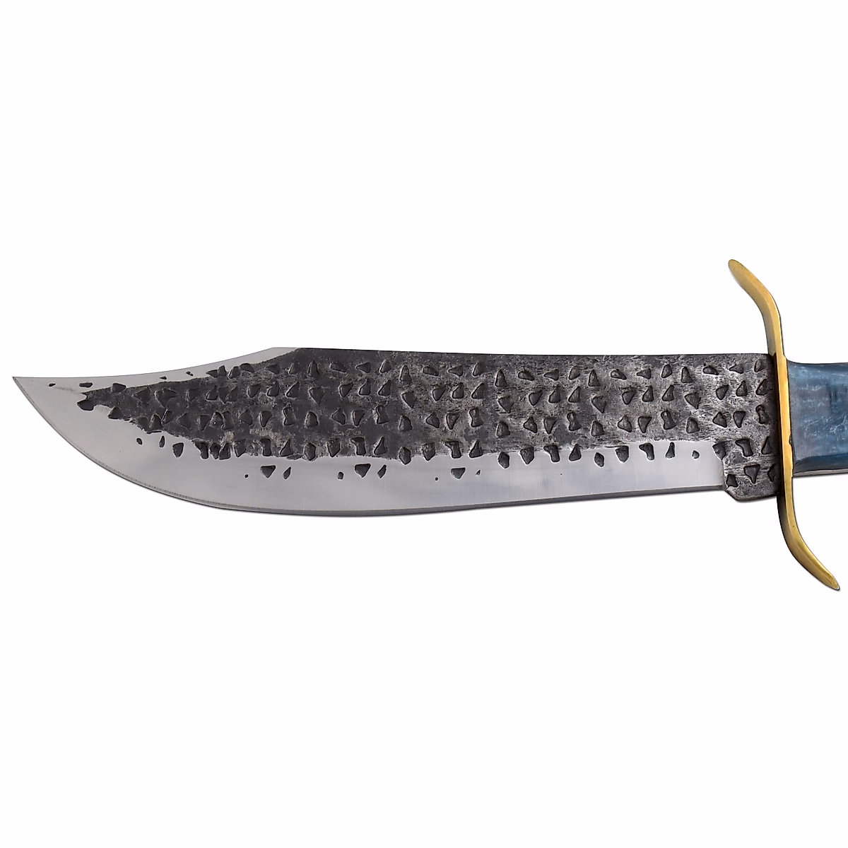 Wild Turkey Handmade 15'' Fixed Blade Hunting Knife w/Leather Sheath (Blue)