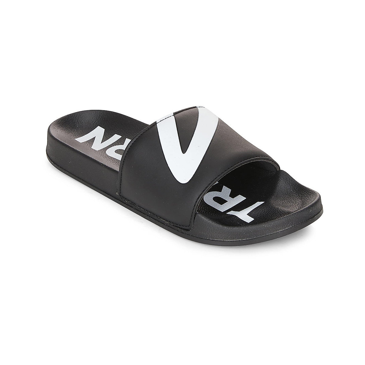 TRETORN Womens Slides Ace-Cute Sandals Casual Summer Comfort Slip-On Shower/Water Shoe, Black/White, 9