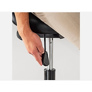 Safco Products 3006BV Twixt Saddle Seat Stool, Adjustable Extended Height, Unique Ergonomic Design