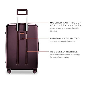 Briggs & Riley Sympatico Hardside Large Spinner Luggage, Plum, 30-Inch Checked