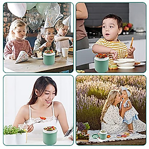 Locisne Food Thermos Lunch Jar - Vacuum Insulated Stainless Steel Food Jar with spoon, Leak-Proof Insulated Soup Container for Cool or Hot Food