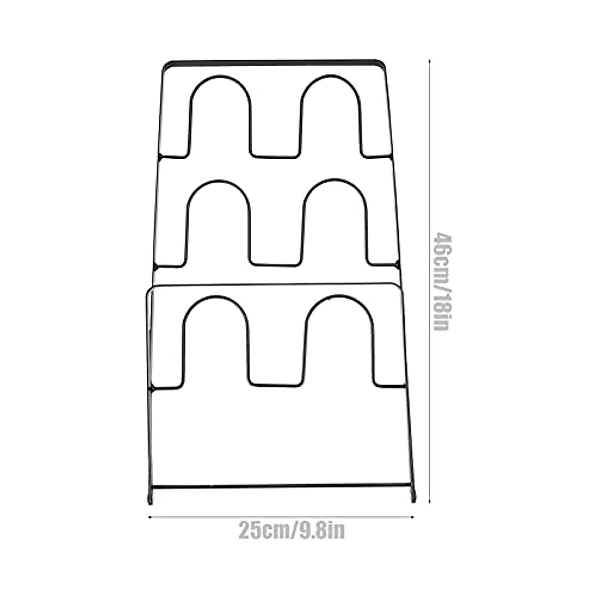 Cabilock 3 Tiers Shoes Rack Entryway Shoes Storage Organizer Metal Slippers Shelf Shoes Stand Space Saving Shoes Storage Shelf for Entryway Living Room Bathroom Black