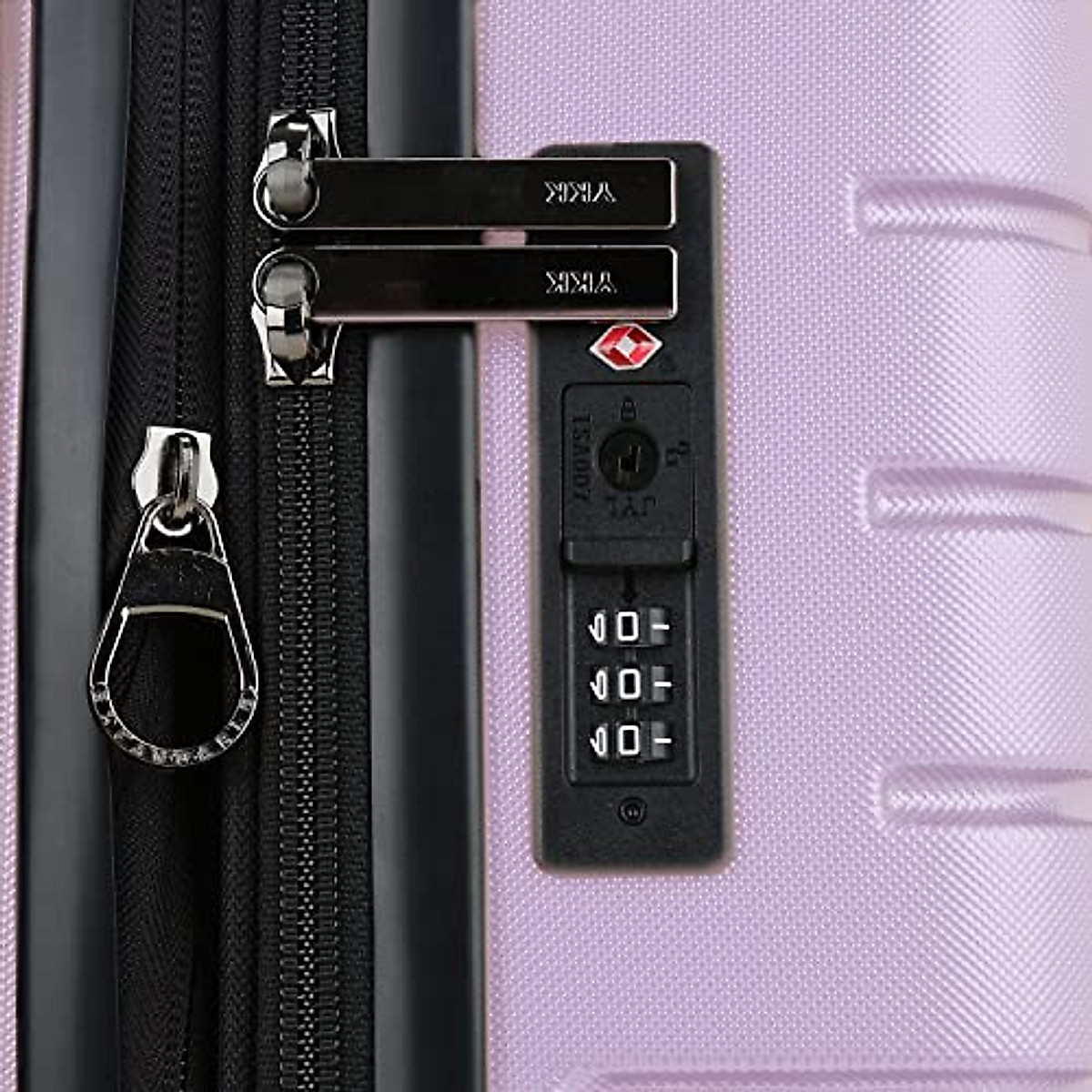 Traveler's Choice Archer Polycarbonate Hardside Spinner Luggage Set, Tie Down Straps, Purple, Carry-On 21-Inch