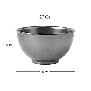 Juliska Pewter Stoneware Cereal/Ice Cream Bowl
