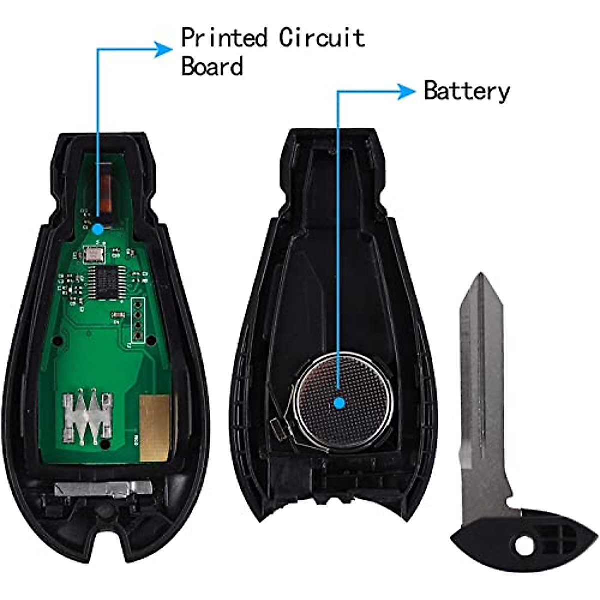 Keyless Remote Smart Key Fob Replacement Fit for 2008-2016 Chrysler Town and Country 2008-2016 Dodge Grand Caravan 2008-2020, M3N5WY783X