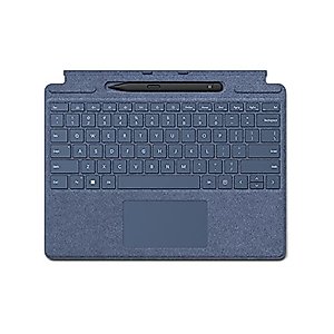 Microsoft Surface Pro Signature Keyboard with Slim Pen 2 Bundle, Sapphire Colour Keyboard