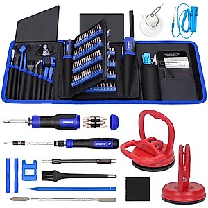 STREBITO Precision Screwdriver Set 191-Piece + 2-Piece Suction Cups Bundle, LCD Screen Remover for Computer, iPhone, Laptop, Cell Phone, Macbook, PS4/5, Tablet and Electronics Repair