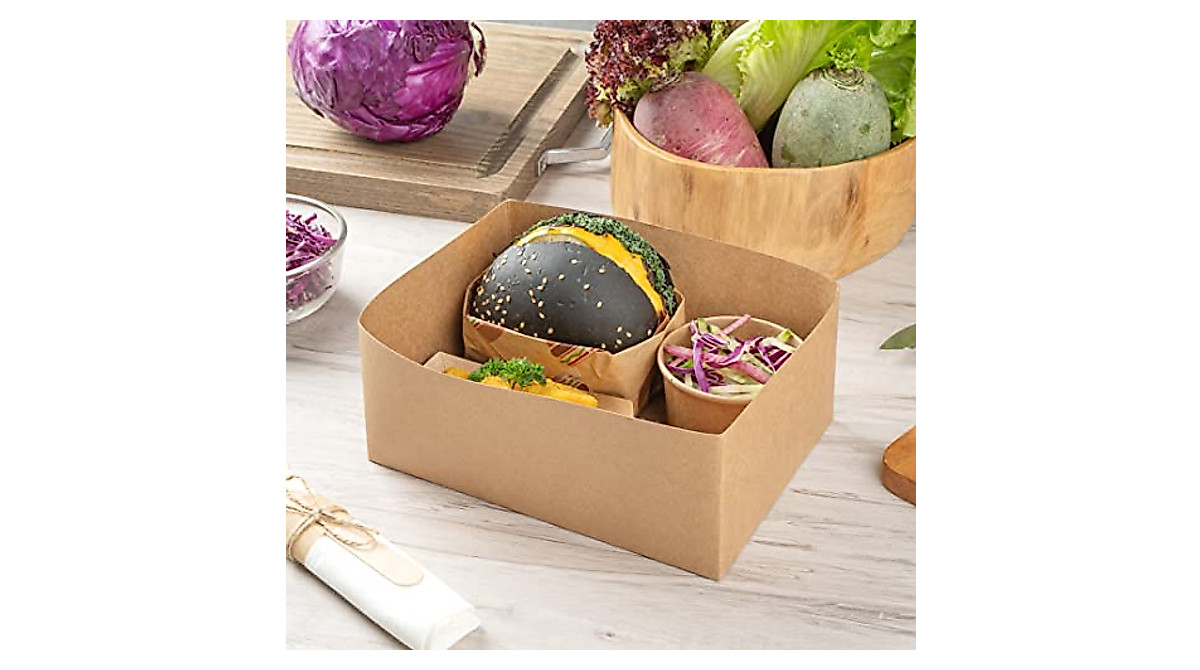 Restaurantware Bio Tek Burger Trays - Eco-Friendly & Recyclable