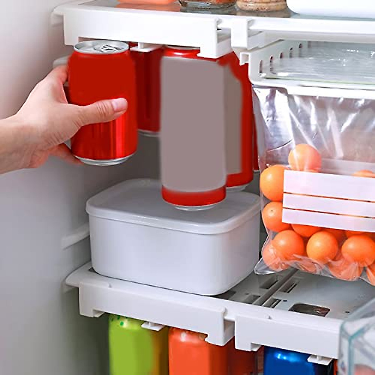 TwhqxjCN Kitchen Fridge Storage Rack Convenient for Canned Drinks Beer Can Container Refrigerator Beverages Holder