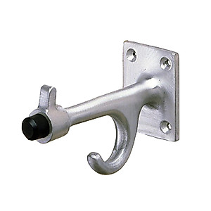 BOBRICK 212 Aluminum Clothes Hook with Bumper, Matte Finish, 3-3/4" Length