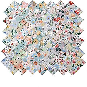 Nodsaw Floral Charm Packs for Quilting 5 inch, Precut Cotton Quilting Fabric Bundle, 42-5" Charm Squares