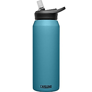 CamelBak Eddy+ Water Bottle with Straw 32 oz - Insulated Stainless Steel, Larkspur
