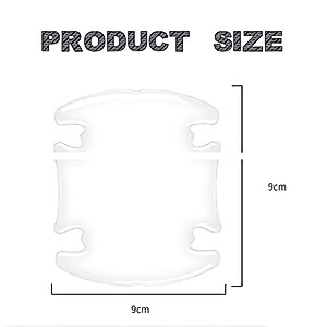 4Pcs 3D Transparent Car Door Bowl Scratch Protector, Universal Waterproof Anti-Scratch Paint Invisible Protection Film for Most Models