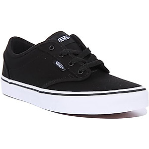 Vans Low-Top Sneakers, Canvas/Black/Black, 3 US Unisex Little Kid