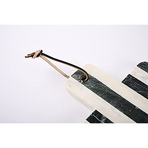 Mud Pie Striped Marble Board Sets (Paddle), board 16"" x 7"" | spreader 7"""