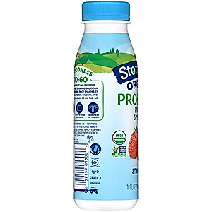 Stonyfield Organic Probiotic Strawberry Lowfat Yogurt Protein Smoothie 10 fl. oz. Bottle