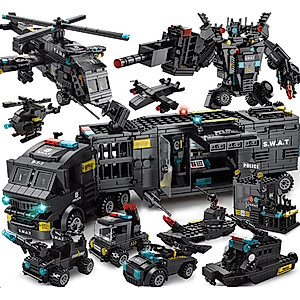 Uvini 51-in-1 Robot Building Kit for Kids STEM Building Toys Set for Boys 8-12, Engineering STEM Projects Construction SWAT Building Blocks Toys Gifts for Boys Kids Age 6 7 8 9 10 11 12 Year Old