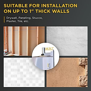 DATA COMM Hole Saw Brush Wall Plate - 2x2 In Wall Cable Management Plate to Hide Low Voltage Cables - Low Profile Recessed Cable Plate for Cable Pass Through – Hide TV Wires Behind the Wall - White