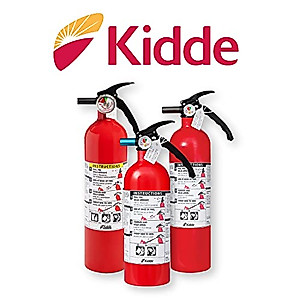 Kidde Fire Extinguisher for Home, 1-A:10-B:C, Dry Chemical Extinguisher, Red, Mounting Bracket Included, 1 Pack