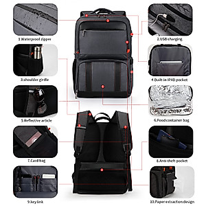 Lunch Backpack for Women, Insulated Cooler backpack with lunch compartment, College School Bookbag with USB Port, Fits 15.6 Inch Laptop, Waterproof Backpack Food Bag for Work Beach Camping Picnics…