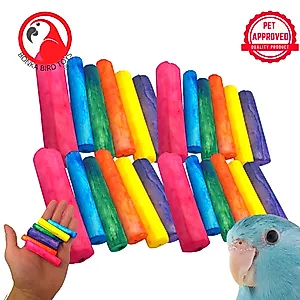 Bonka Bird Toys 2935 Pk24 Mini Colored Sola Sticks Foot Talon Craft Part Bird Toys Cockatiel Conure Amazon and Similar