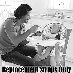 Replacement Parts for Space Saver High Chair - Fisher-Price Spacesaver High Chair CLR40 - Replacement Straps ~ 2 Waist Straps, 2 Shoulder Straps, and 1 Crotch Strap
