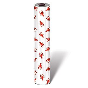 Beistle Crawfish Table Roll, 40-Inch by 100-Feet, White/Red