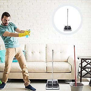 Dust Pans with Handle, Stainless Steel Dustpan Cleaning Tool, for Lobby, Garage, Home and Yard (30.34X10.02 in)