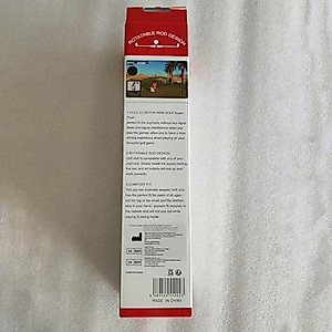 TiMOVO Golf Clubs Compatible with Nintendo Switch Mario Golf: Super Rush Game/Switch Sports, 2 Pack Golf Handle with Hand Strap Game Accessories Golf Grips Fit Switch/Switch OLED Controller, Black