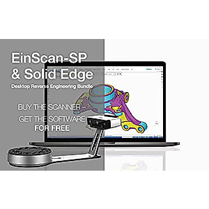 Shining3D [ EinScan-SP ] White Light Desktop 3D Scanner with Solid Edge SHINING3D Edition CAD Software, 0.05mm Accuracy, 4s Scan Speed, 1200mm Cubic Max Scan Volume, Fixed/Auto Scan Mode
