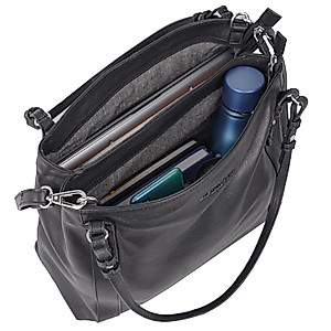 MARC PETER Hana Black Nappa Leather Hobo Bag for Women | Top Handle Satchel | Women Fashion Shoulder Bag