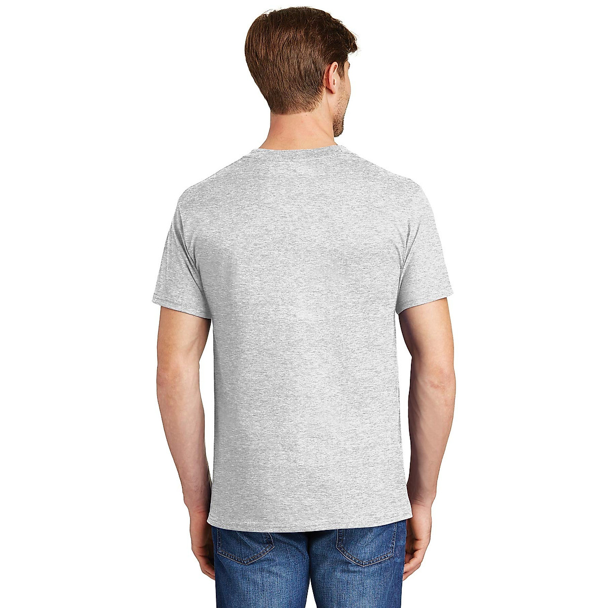 Hanes Beefy-T Adult Pocket T-Shirt Grey L
