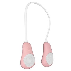 Septpenta Neckband Bluetooth Speaker, Built in 2 2.5W Speaker, True 3D Stereo Sound, Lightweight Design, Portable Wireless Noise Reduction Speaker for Home, Sport, Outdoor(Pink)