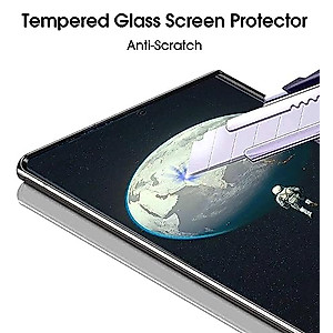 [2+2 Pack] Galaxy S23 Ultra Screen Protector, 2 Pack Tempered Glass Screen Protector +2 Pack Tempered Glass Camera Lens Protector,3D Curved,9H Tempered Glass, Ultrasonic Fingerprint Support, HD Clear Scratch Resistant for Samsung Galaxy S23 Ultra 5G Glass