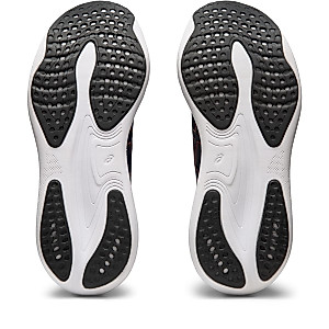 ASICS Men's GEL-NIMBUS 25 Running Shoes, 10, MIDNIGHT/ELECTRIC RED