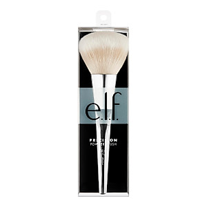 e.l.f. Precision Powder Brush for Detail Application, Synthetic, Silver