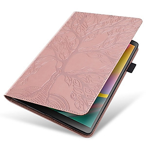 Stand Tablet Cover Compatible With Samsung Galaxy Tab A8 10.5-Inch 2021 (SM-X200/X205/X207) PU Leather Case Flip Wallet Protective Cover Tree Of Life Tablet Case Card Slot Tablet PC Cover ( Color : Ro